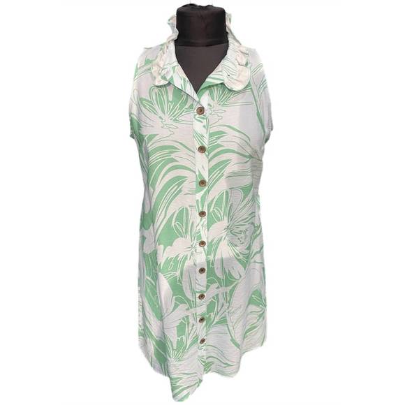BOHO CHIC | Dresses | New Boho Chic Floral Ruffle Button Front Back ...